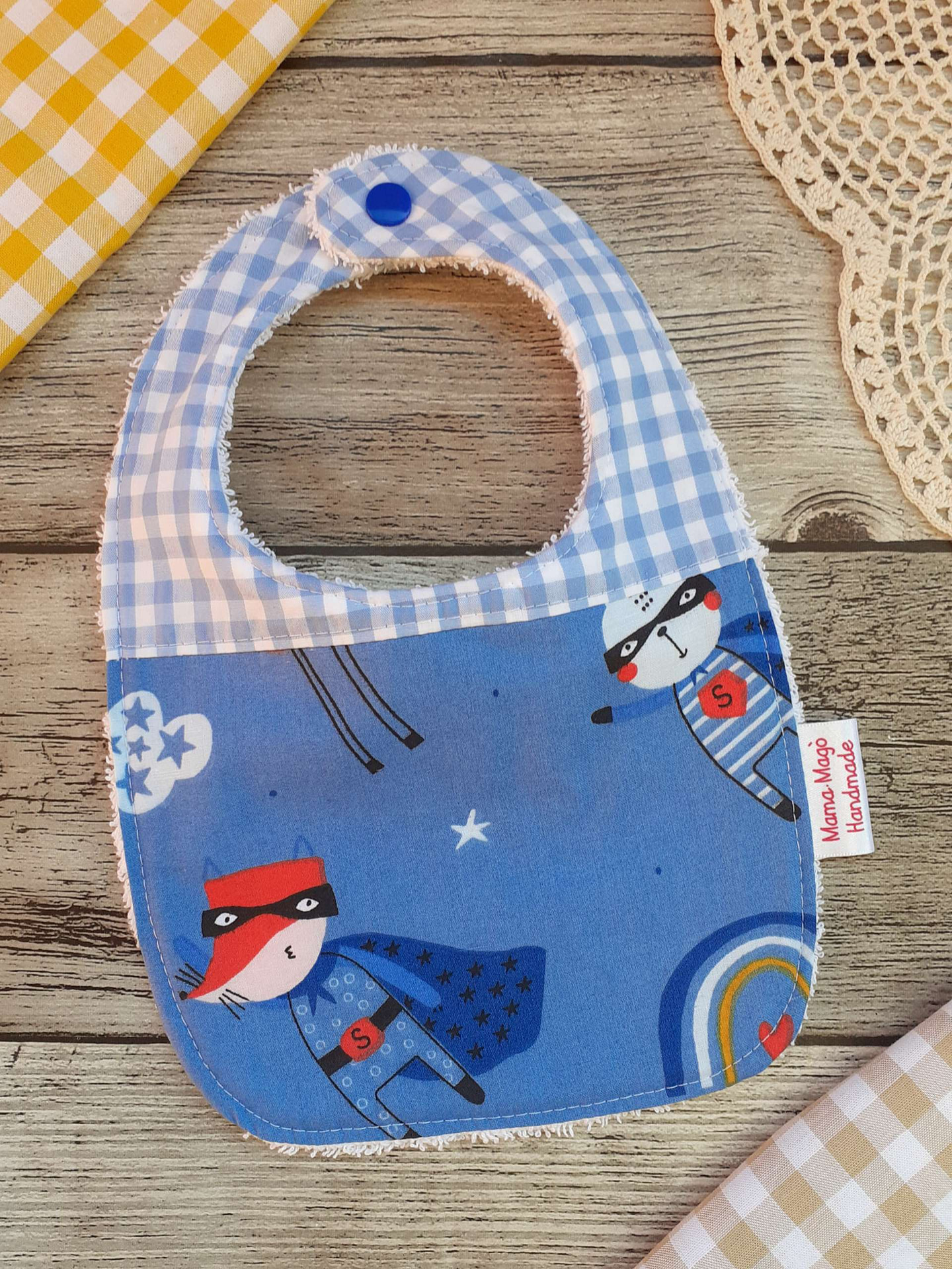 Bavaglino prime pappe - Super volpe • Mama Magò Handmade